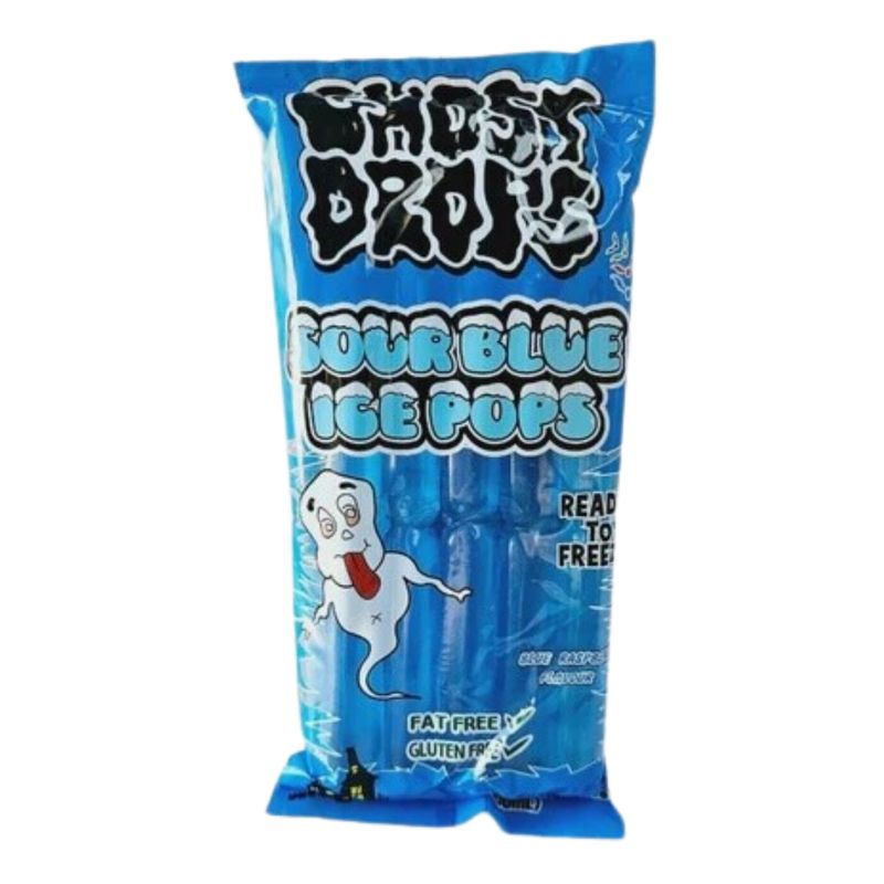 Ghost Drops sour Blue Raspberry ice pops 10pc (80 ml)