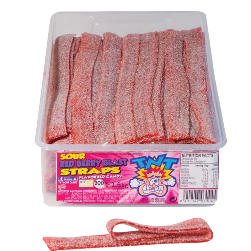 TNT Sour Straps - Red Berry Blast