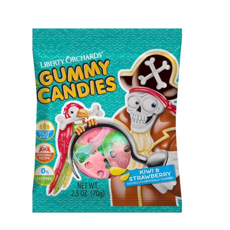 Candy Gummi Skulls and Bones 70g - Strawberry & Kiwi Flavour