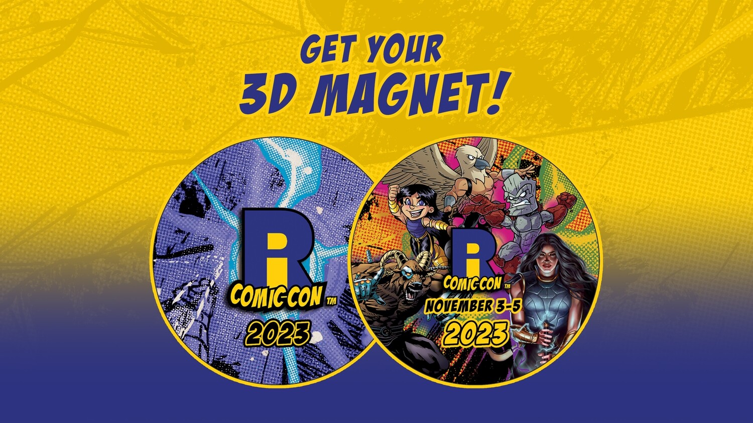 2023 RHODE ISLAND COMIC CON COMMEMORATIVE MAGNET