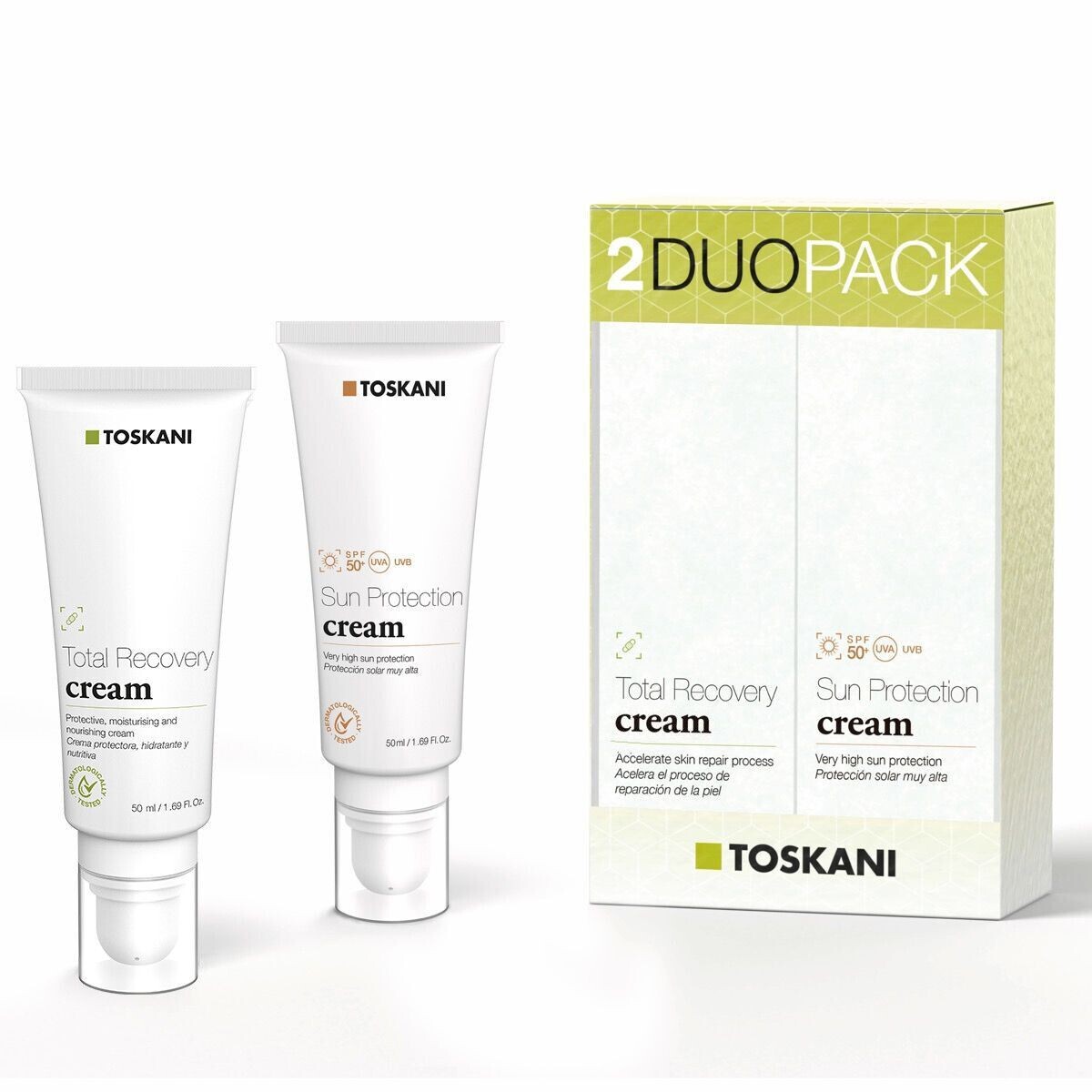 Toskani DuoPack Total Recovery Cream & Sun Protection Cream SPF50+