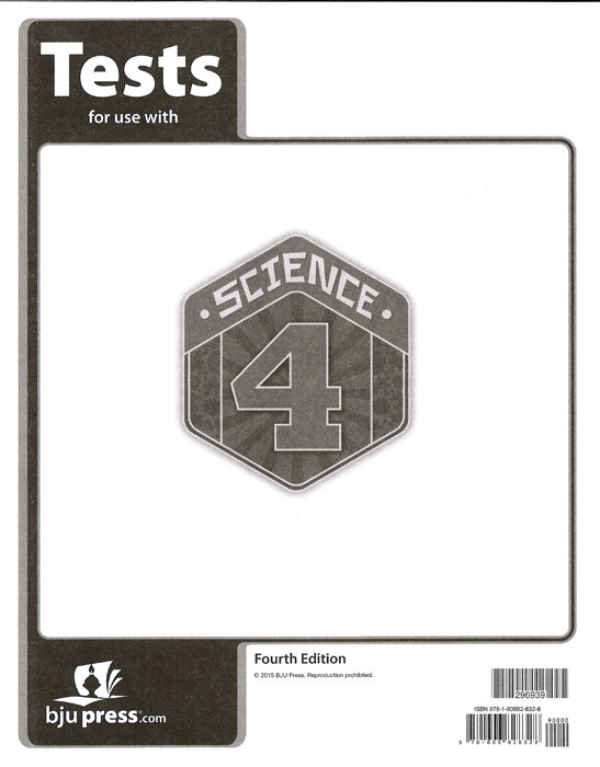 BJU SCIENCE 4 TESTS 4TH ED