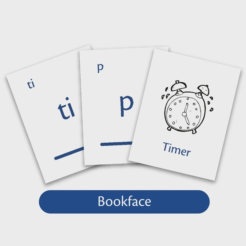 Logic of English Phonogram Game Cards Blue Bookface