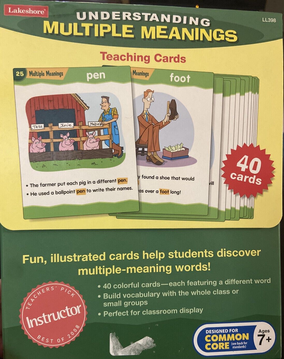 Lakeshore Understanding Multiple Meanings Teaching Cards