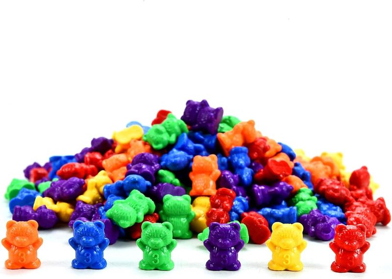 120 Pcs Rainbow Counting Bears