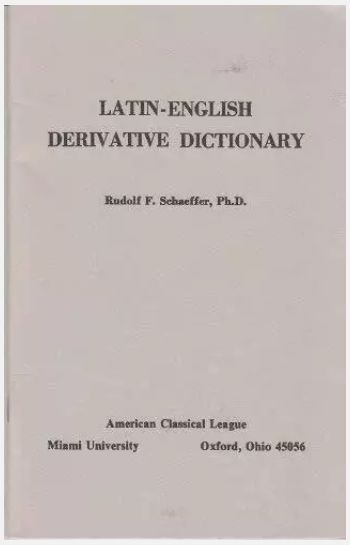 Latin-English Derivative Dictionary