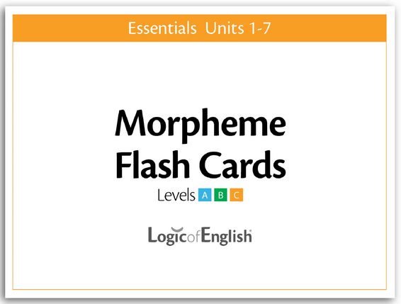 Logic of English Morpheme Flash Cards Unit 1-7