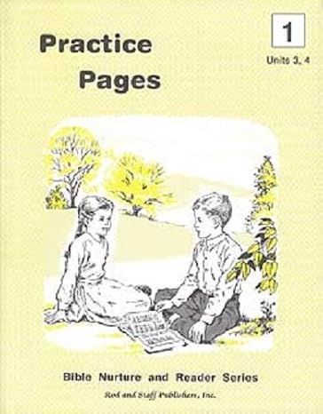 R/S Practice Pages: Bible Nurture and Reader Series Level 1, unit 3,4