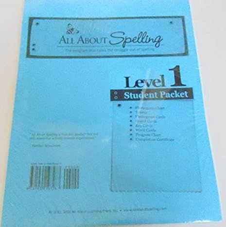 All About Spelling Level 1 Student Packet