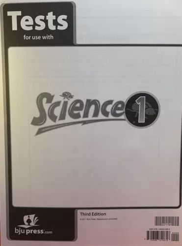 BJU Science 1 Tests 3rd Edition