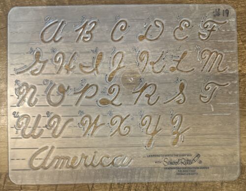 Vintage School Rite Learning To Cursive Upper Case Handwriting Instruction