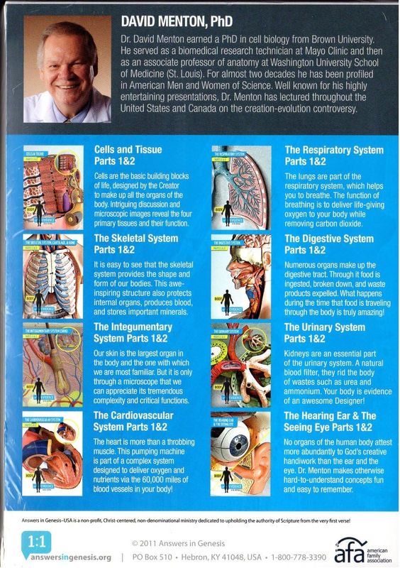 Body of Evidence: Human Anatomy Answers in Genesis, Complete Set