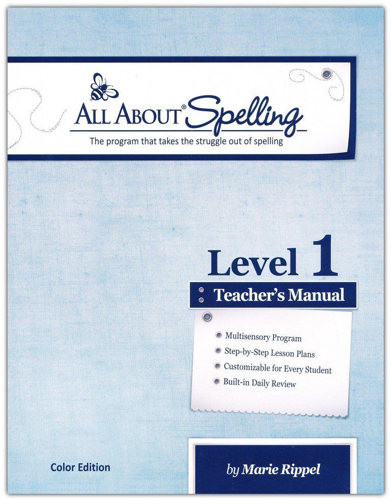 All About Spelling Level 1 Teacher's Manual COLOR Edition