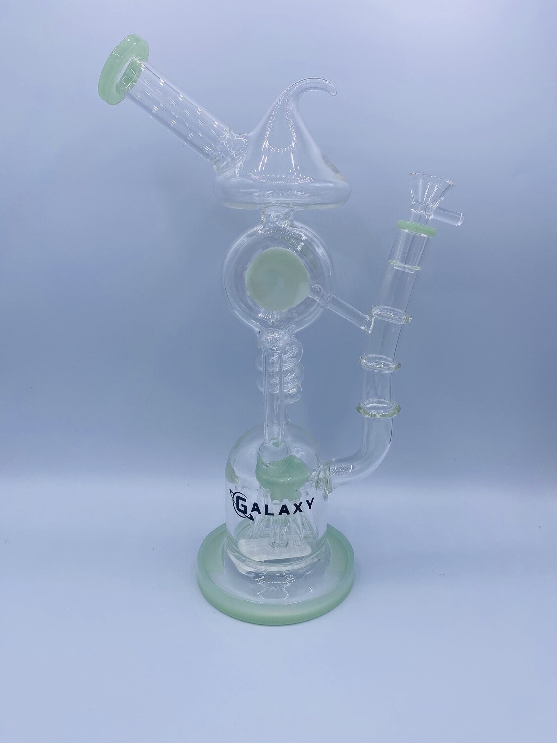 Galaxy 12" Spiral Cone Tower Rig w/ jellyfish Perk JADE