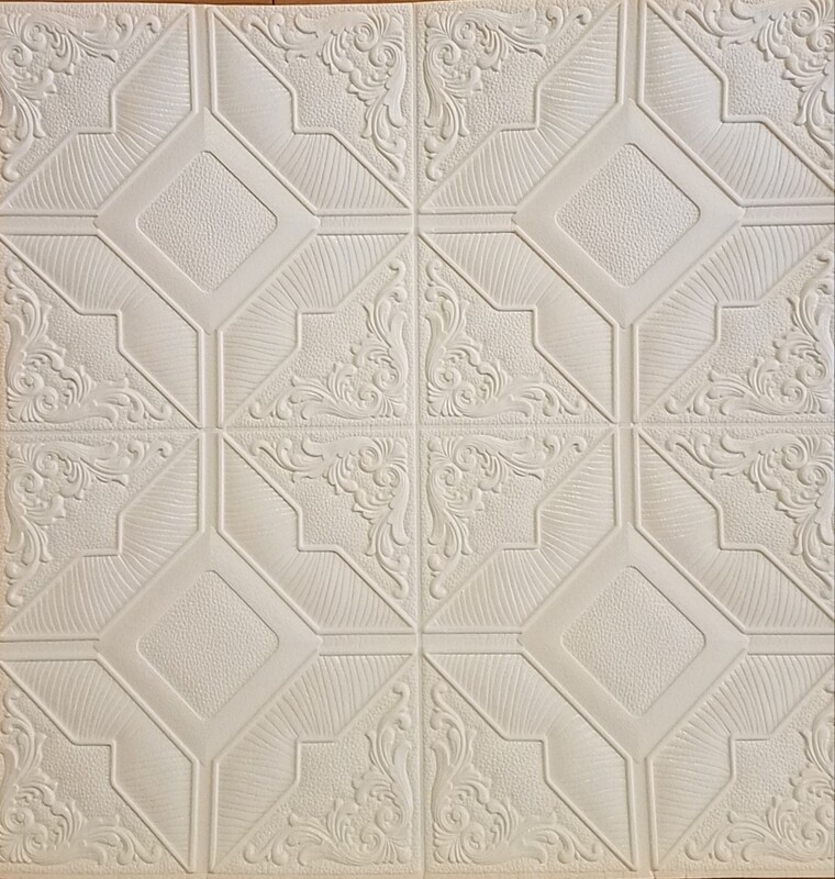 REVESTIMIENTO 3D AUTOADHESIVO CON RELIEVE BLANCO D-1