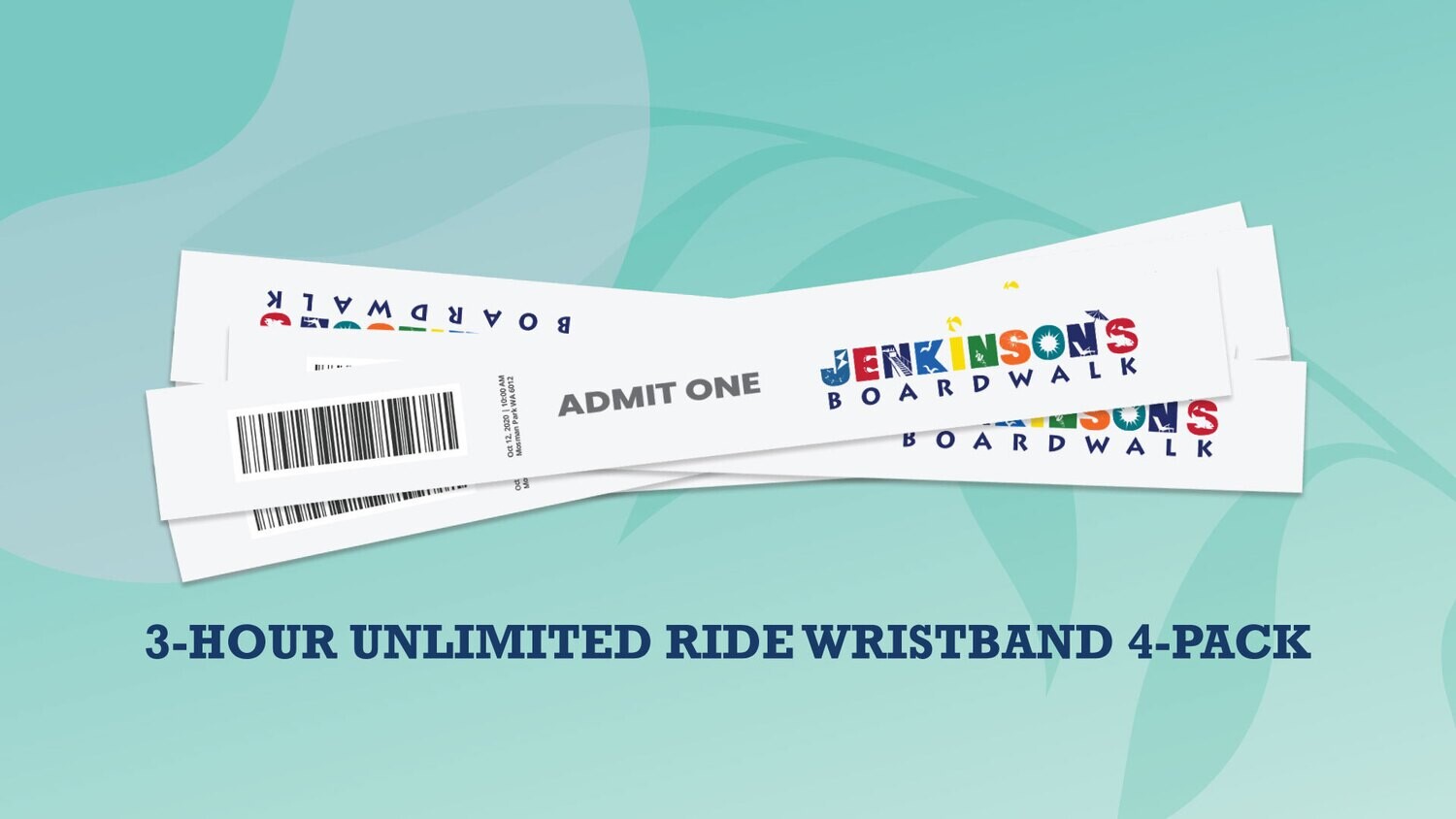 3-hour Unlimited Ride Wristband 4 Pack