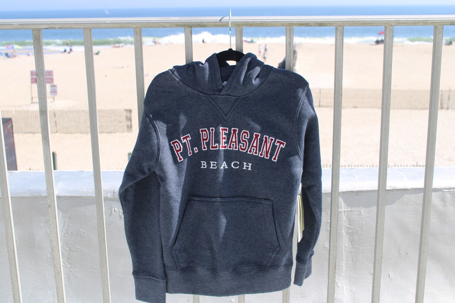 Point Plesant Beach Vintage Lettering Youth Hoodie