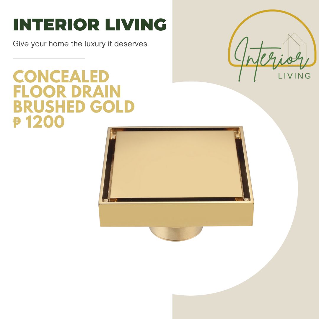 Concealed Floor Drain Brushed Gold