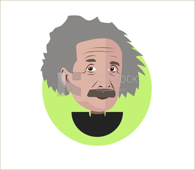 Character Albert Einstein, physicist
