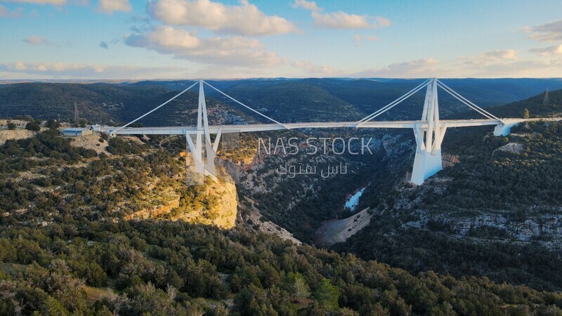drone footage shows the Wadi Alkouf Bridge, Libya, history of Libya ...