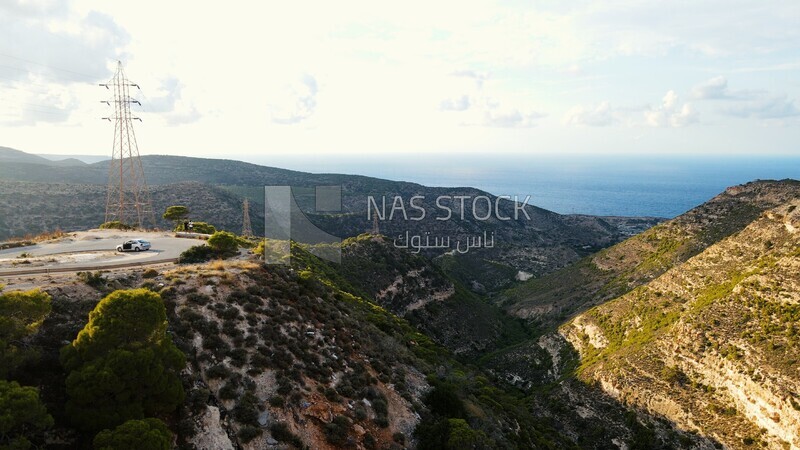 drone footage shows the view of Jebel Akhdar in Libya, landmarks in Libya