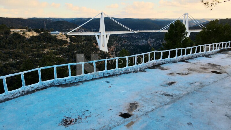drone footage shows the Wadi Alkouf Bridge, Libya, history of Libya ...