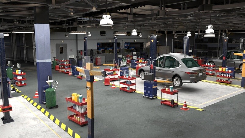 3D Model of a car factory