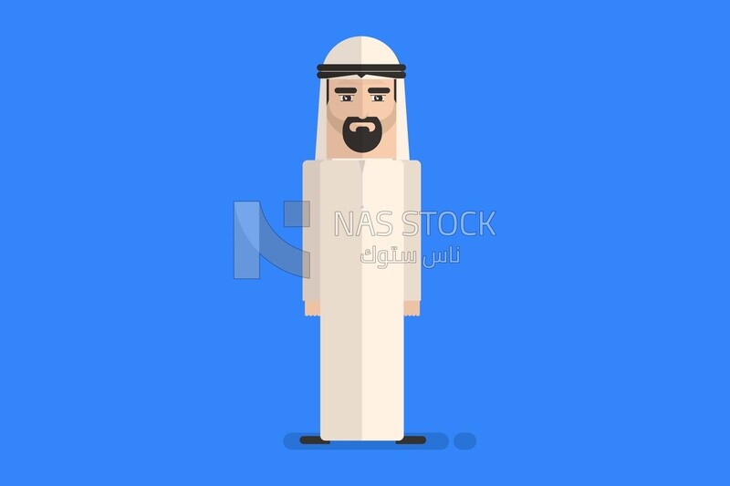 Saudi gulf man, wearing a traditional Saudi costume