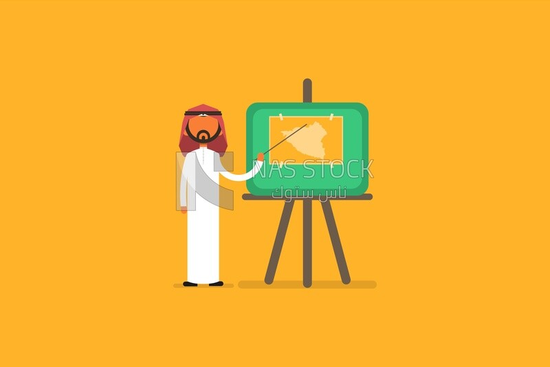 Gulf man presenting a project
