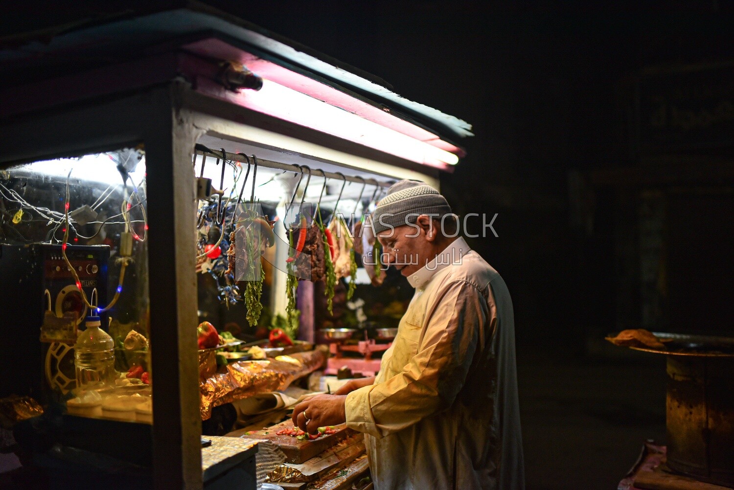 A traditional Egyptian food cart