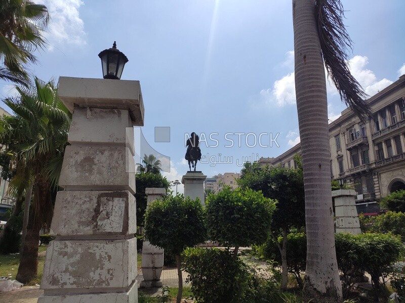 Statue of Muhammad Ali in Mansheya Square in Alexandria ,Egypt