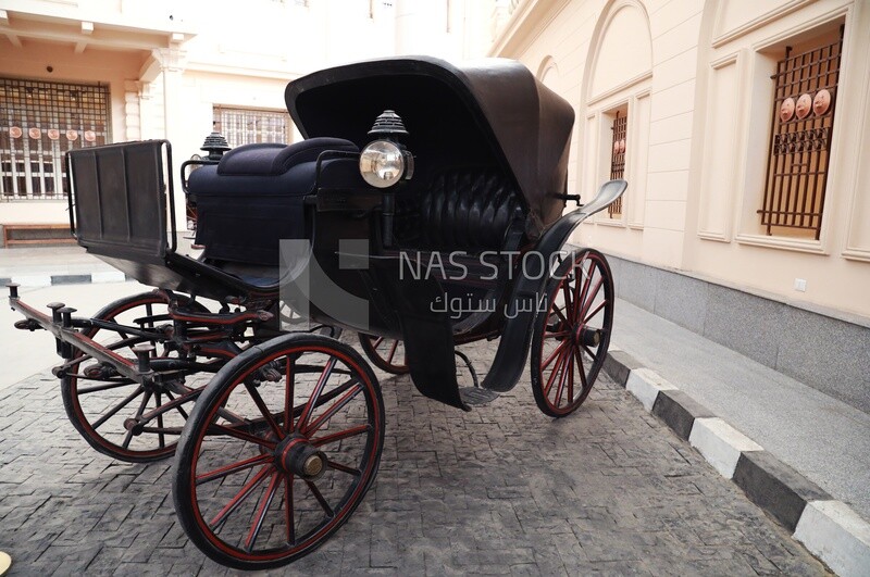 Royal carriage displayed in the Royal Chariot Museum, Cairo, Egypt.