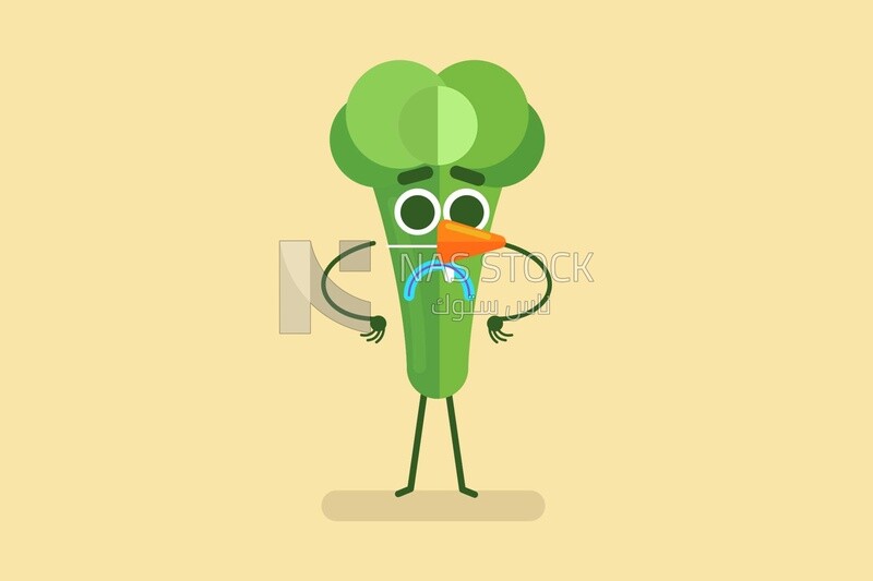 Sad Broccoli character
