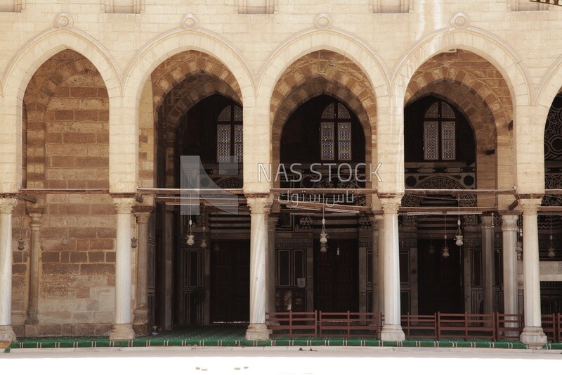 Hanging lamps in the Sultan Moayed Sheikh Mosque, tourism in Egypt