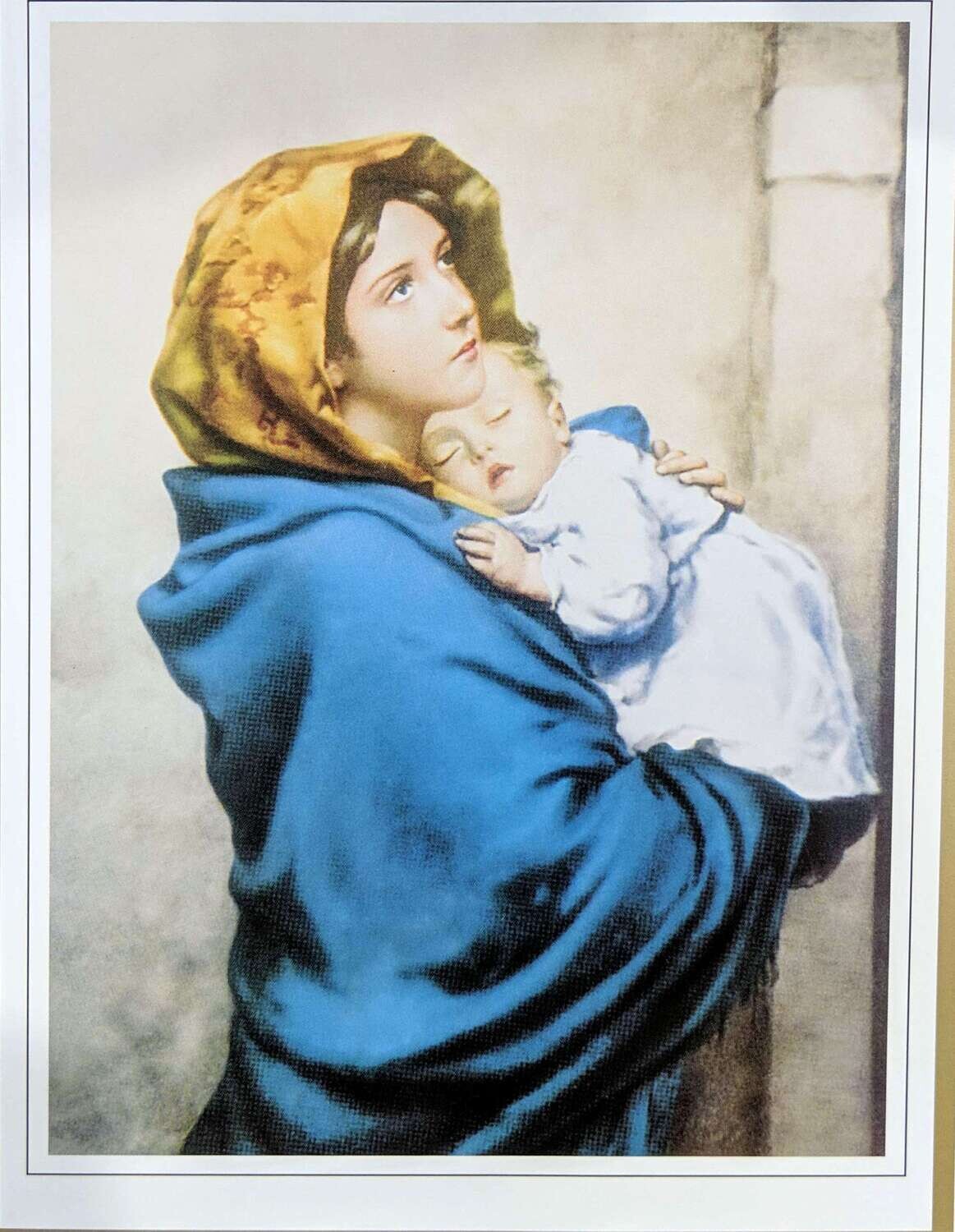Loss of a Child Mass Card--Mary holding a baby