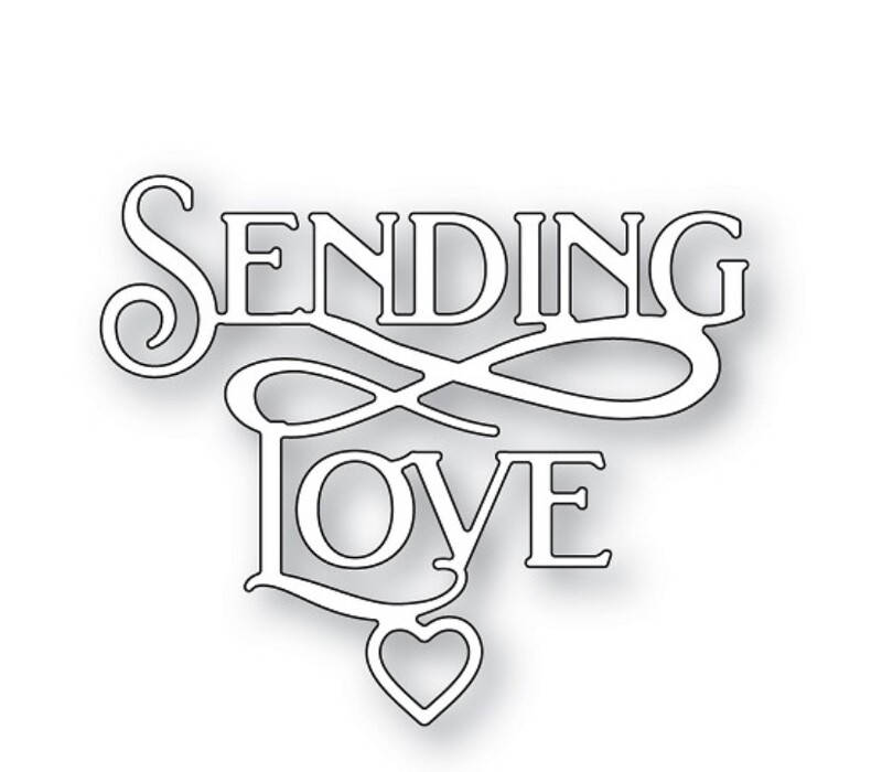 Sending Love Poe Script Cutting Die Sending Love Poe Script Cutting Die
