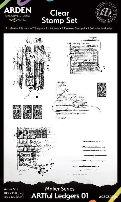 Makers Series Artful Ledger 01 4x6 Stamp Set