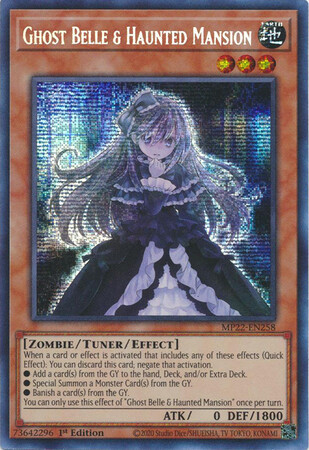 Ghost Belle & Haunted Mansion - MP22-EN258 - Prismatic Secret Rare 1st ...