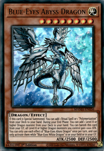 Blue-Eyes Abyss Dragon - MAMA-EN056 - Ultra Rare 1st Edition