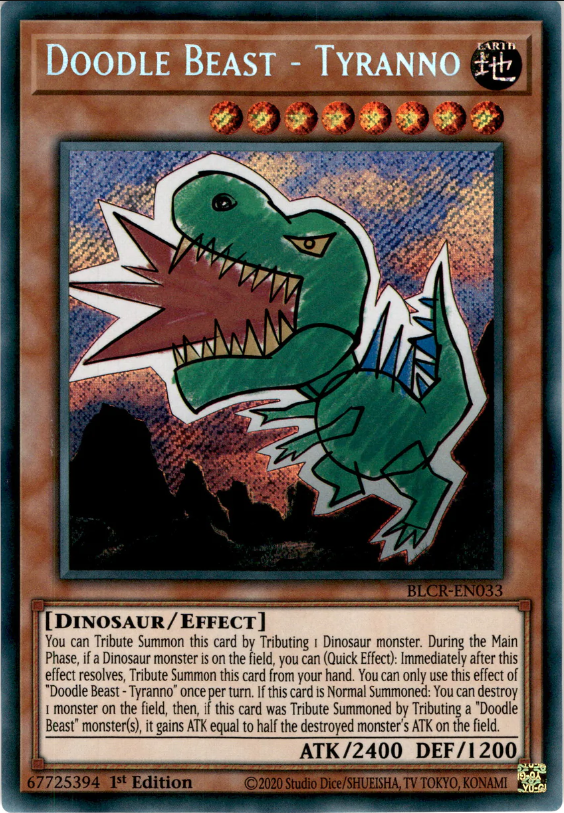 Doodle Beast - Tyranno - BLCR-EN033 - Secret Rare 1st Edition