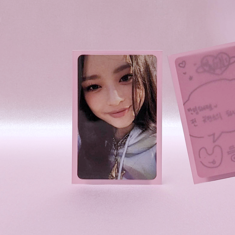 Premium Pink Colour Photocard Sleeves