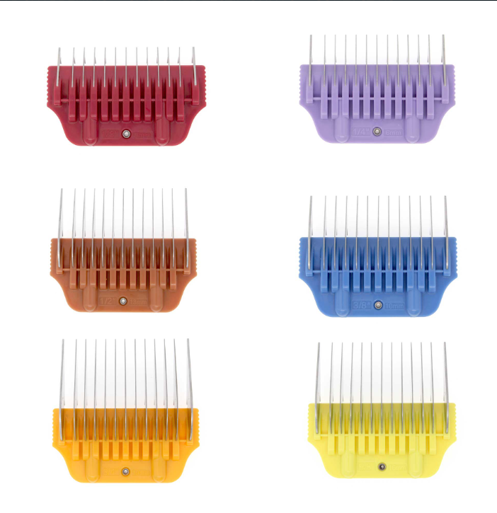 6 Piece Wide Comb Set | Comb Attachments | Sharp Edges
