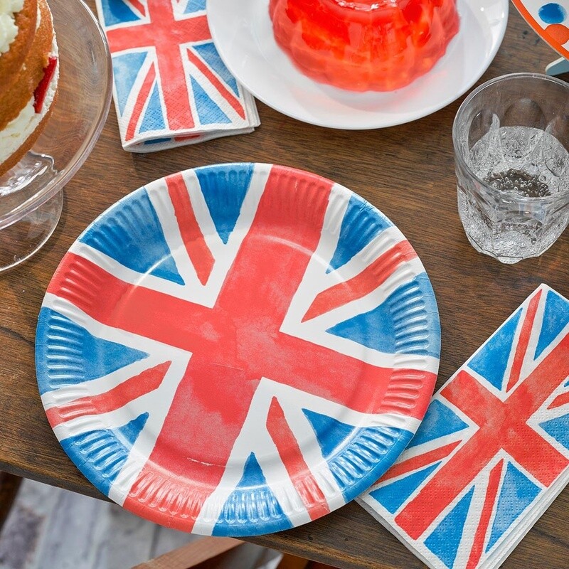 British Union Jack Paper Plates - 24 Pack