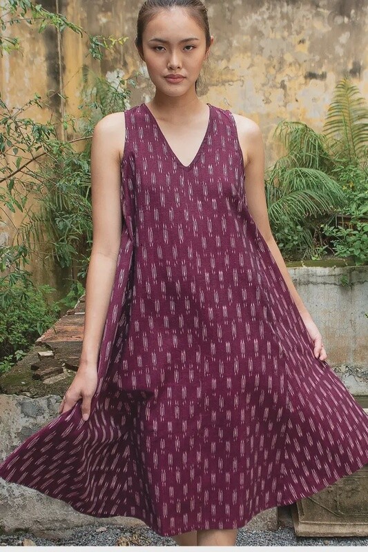 Ikat Handloom Dress - 3 color options