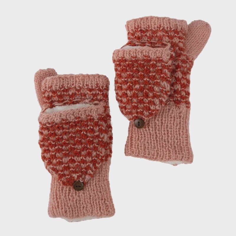 Raspberry Convertible Mittens