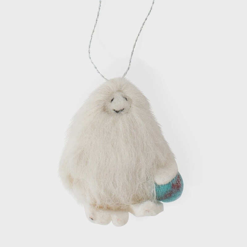 Yeti Child Felt Ornament