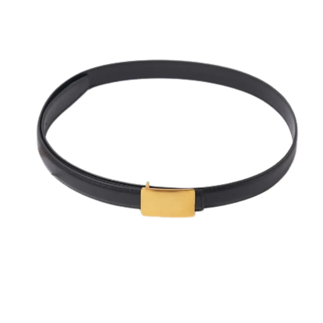 Brushed Rectangle Buckle Belt