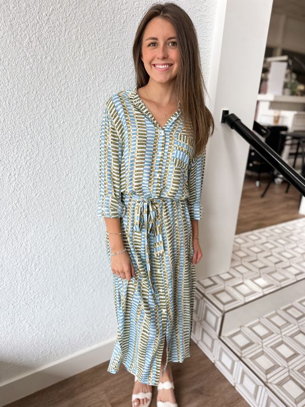 Tropical Breeze Window Pane Dress