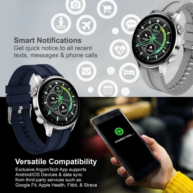 Reloj Inteligente ARGOM SKEIWATCH C60 Black ARG-WT-6060BK