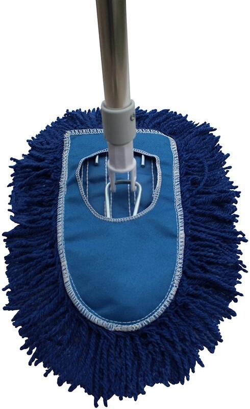 Wedge Mop Kit-with blue dust mop 72" threaded extension handle